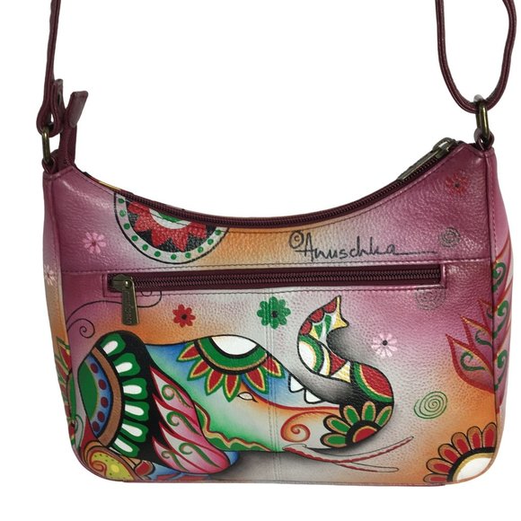Anuschka | Bags | Anuschka Never Used Handpainted Leather Hobo Cross ...